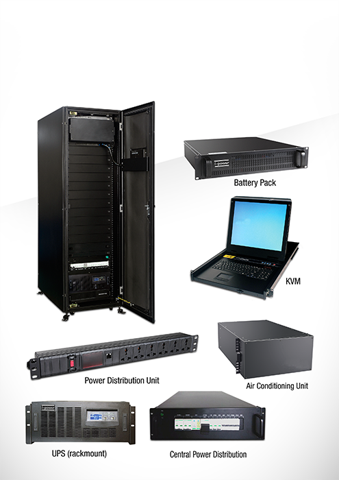 T-8002, Data Master Cabinet, 1-In / 1-Out, 0.9, (1-10kVA)